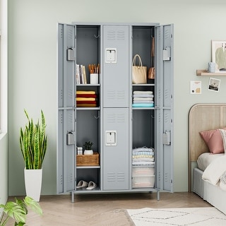 Large Steel Storage Locker with 9 Doors for Employees School Gym - On ...