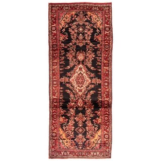 ECARPETGALLERY Hand-knotted Melis Vintage Black Wool Rug - 4'5 x 10'10 ...