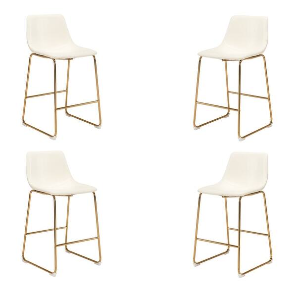 Landon Gold Stool (Set of 4) - 35"H (SH 26") x 18"W x 22"D - Bed Bath ...