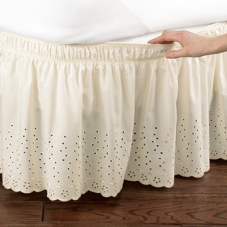 Eyelet Bedskirt Ruffle - Bed Bath & Beyond - 42129216