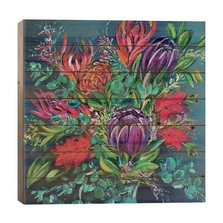 Fynbos Bouquet Print On Wood by Karli Perold - Multi-Color - Bed Bath ...