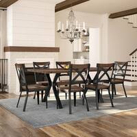 Amisco Laredo Table and Jasper Chairs 7-piece Dining set - Bed Bath ...