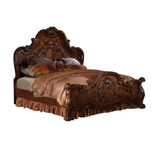 Wooden Eastern King Bed with Claw Legs in Cherry Oak - Bed Bath ...