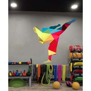 Karate Polygonal Wall decal, MMA Polygon Modern wall art, Karate ...