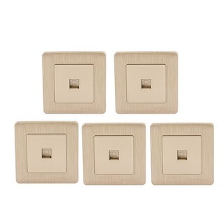 5pcs 1 Port Computer Network Socket Outlet Wall Plate Gold Tone CAT6 ...