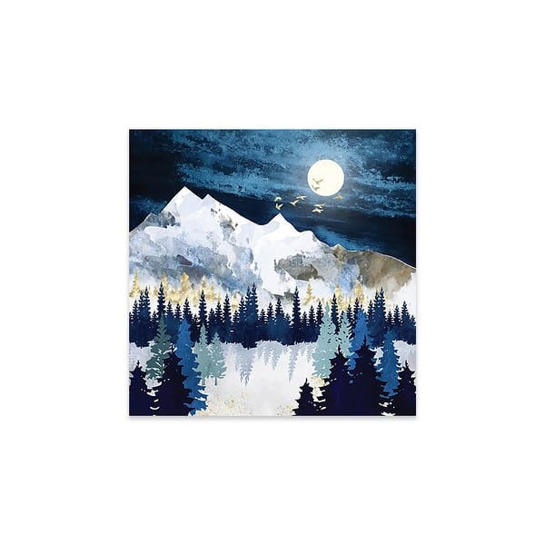 Moonlit Snow Print On Acrylic Glass by SpaceFrog Designs - Bed Bath ...