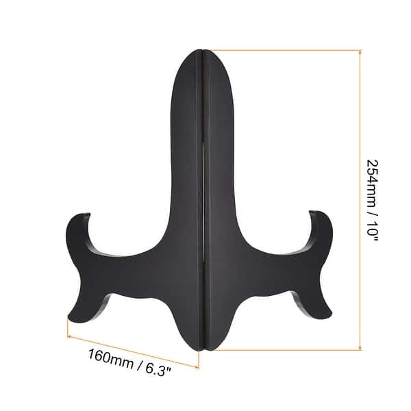 2pcs 10" Easel Plate Holder Wooden Folding Display Stand Black for ...