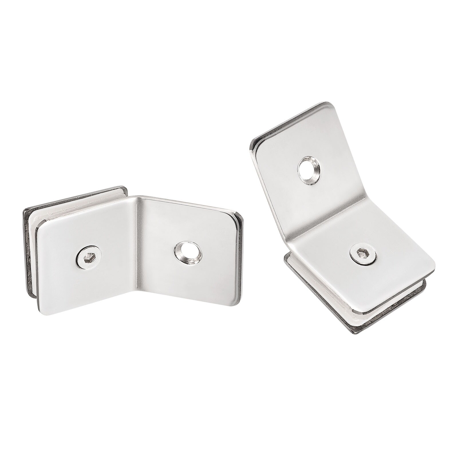 Square Glass Clamp Adjustable 8-12mm Thick 180 Degree Double Side Clip ...