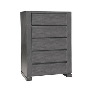 Acy 51 Inch 5 Drawer Tall Dresser Chest, Felt Lined, Inset Handles ...