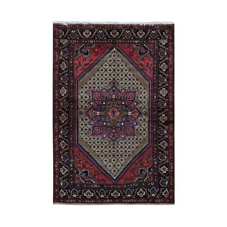 Shahbanu Rugs Taupe Gray, New Zoroastrian Serrib, Flower Medallion ...