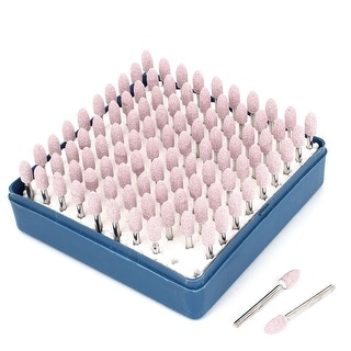 3mm x 6mm x 12mm Taper Nose Ceramic Mounted Point Grinding Bit Pink Set ...