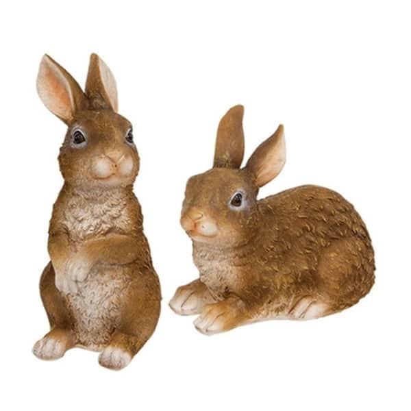 Large Brown Resin Bunny 2 Asstd. - 4 x 5 x 9 in - Bed Bath & Beyond ...