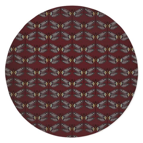 DRAGONFLY MAROON Bath Rug By Kavka Designs - Bed Bath & Beyond - 34525639
