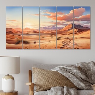 Designart "Africa Desert Namibia II" Landscapes Multipanel Canvas Wall ...
