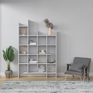 Burnham Modern Bookcase - 74.02'' H x 48.03'' W x 10.04'' D - Bed Bath ...