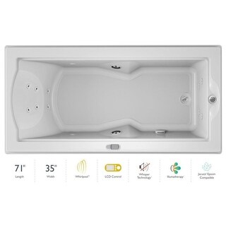 Jacuzzi 72" x 36" Fuzion Drop In Luxury Whirlpool Bathtub with 14 - Bed ...