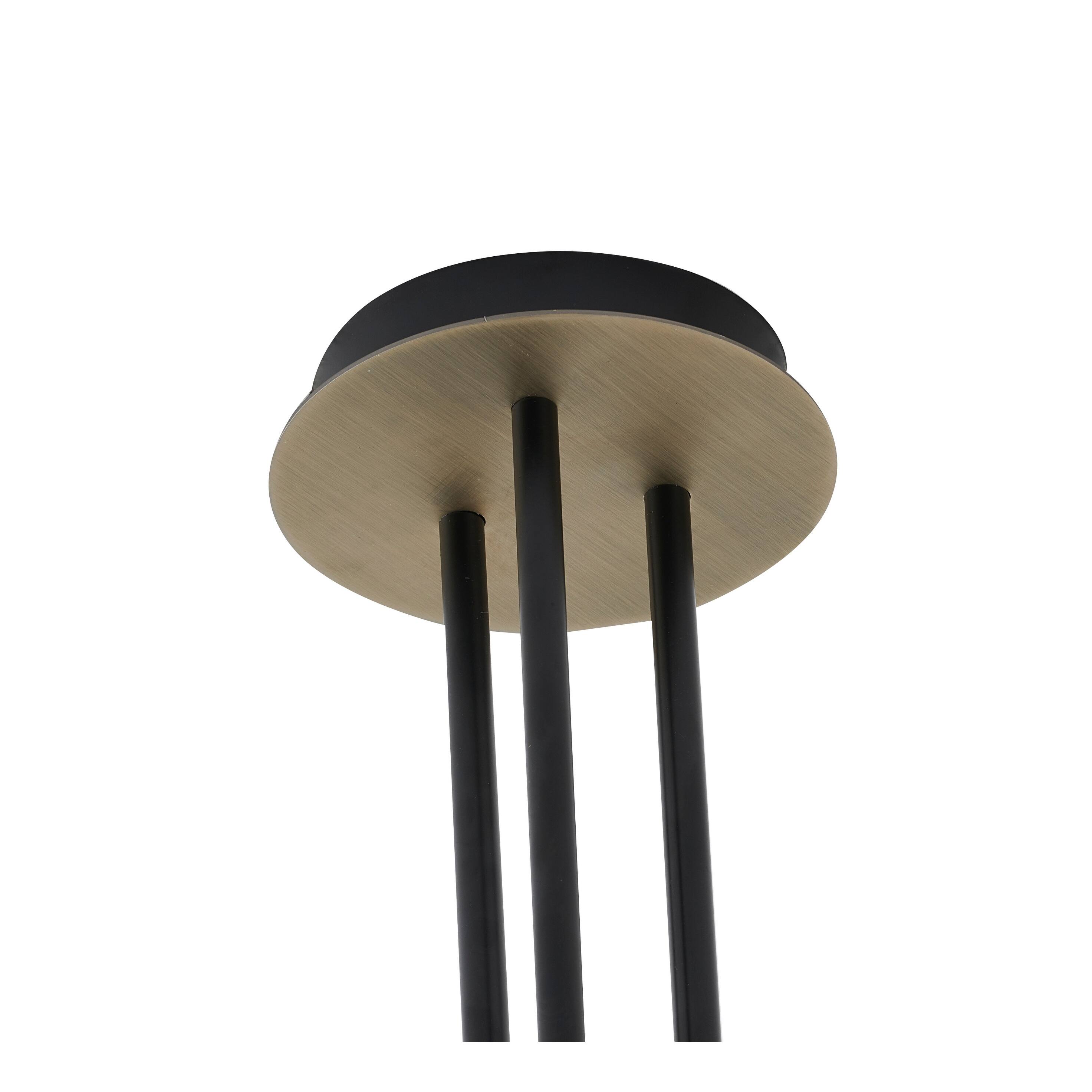 Black Metal Ceiling Fixture With White Glass Shades - Bed Bath & Beyond ...
