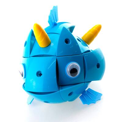 74Pcs Pack Fish Plastic Model Variety Magnetic Power Transformation ...