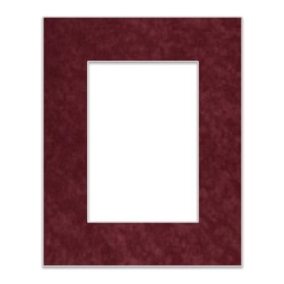 24x36 Mat Bevel Cut for 8x10 Photos - Acid Free Dark Red Suede Precut ...