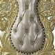 Cabriole Arm Chair (Set-2) in Light Gold PU & Gold Finish - Bed Bath ...