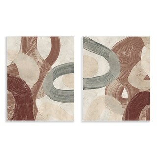 Stupell Curvy Abstract Swirls Wall Plaque Art Design By June Erica Vess ...
