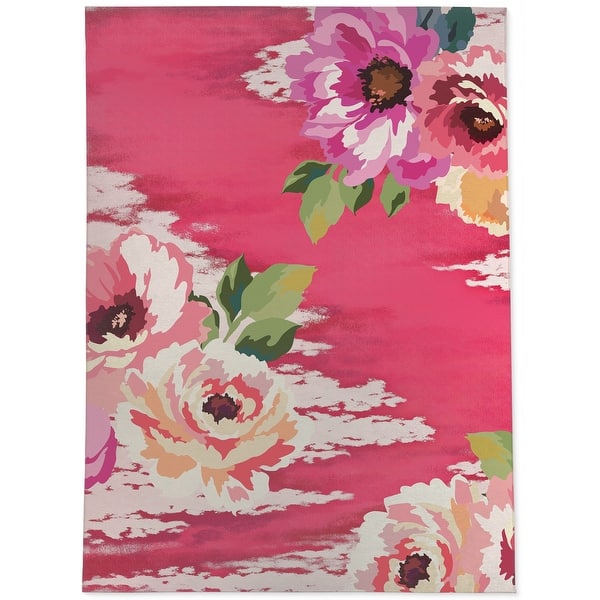 BRIGHT FLORAL RUby, Outdoor Rug by, Kavka Designs - Bed Bath & Beyond ...