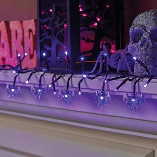 Celebrations Halloween Purple 120 ct 9 ft. LED Prelit Bat Lights - Bed ...