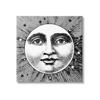 Stupell Moon & Stars Face Canvas Wall Art Design by Lil' Rue - Bed Bath ...