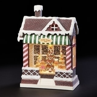 10.25" LED Lighted Gingerbread House Christmas Tabletop Decoration ...