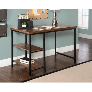 Albion 2-Shelf Desk, 45" Wide, Ash Veneer Finish - Bed Bath & Beyond ...