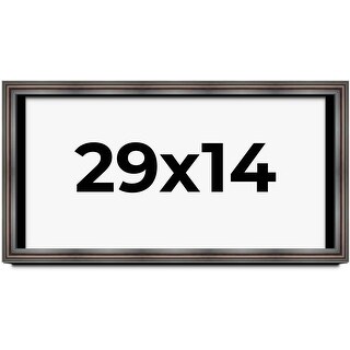 29x14 Shadow Box Frame Brown Cherry | 2.625 Inches Deep Pine Wood - Bed ...