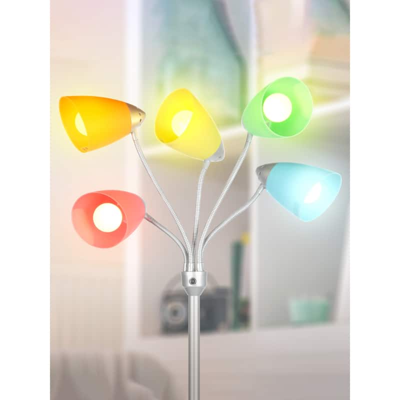 Brightech Medusa LED Floor Lamp - Silver - Bed Bath & Beyond - 35419374