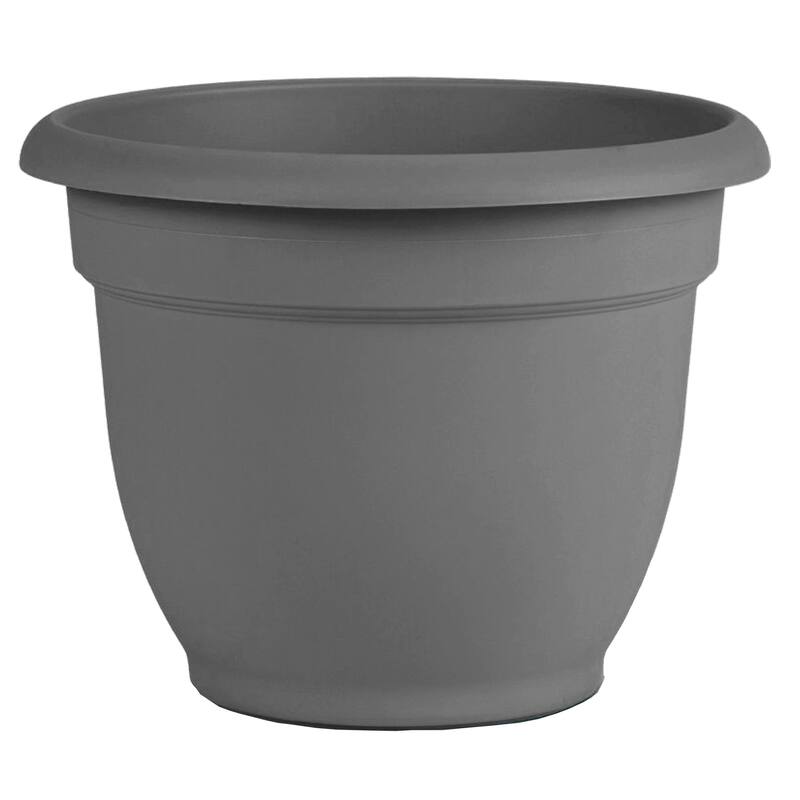 Bloem Ariana Self Watering Planter 10" Charcoal Gray - 10 - Overstock ...