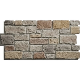 EverStone Cobblestone Faux Stone Panel, 48"W x 23 3/4"H x 1 1/8"D - Bed ...