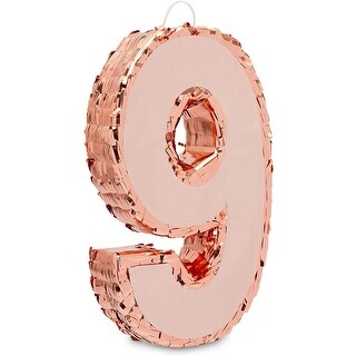 Rose Gold Pinata for 9th Birthday Party, Number 9 (Small) - Bed Bath ...