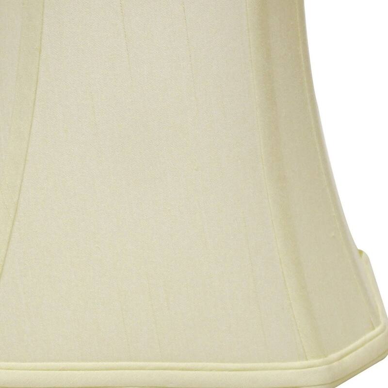 18" Ivory Slanted Rectangle Bell Monay Shantung Lampshade - 18"x18''x10 ...