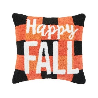 Happy Fall Hooked Throw Pillow - Bed Bath & Beyond - 36021765