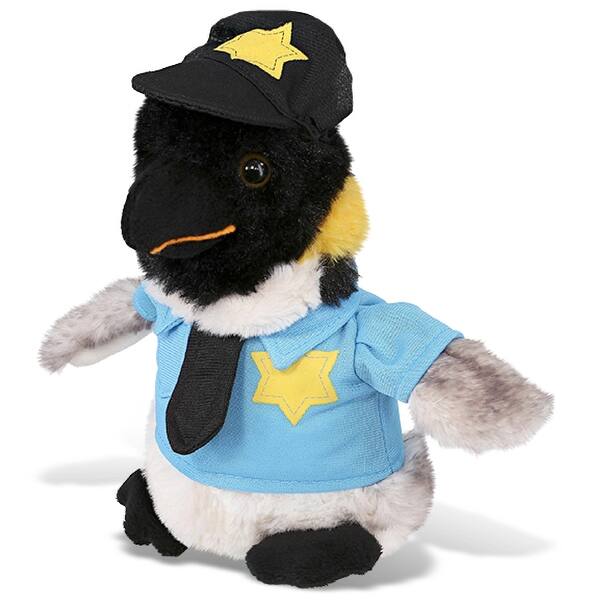 DolliBu Emperor Penguin Police Officer Plush Toy with Cute Cop Uniform ...