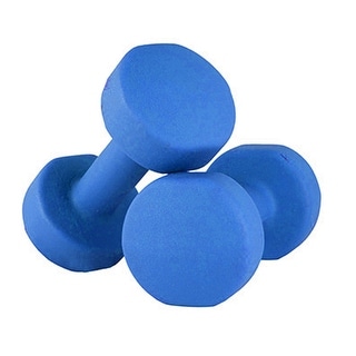 A Pair Dumbbell Barbell Neoprene Coated Weights 15LB Blue - Bed Bath ...