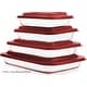 8 Piece Rectangular Deep Glass Baking Dish Set with Plastic lids - Bed ...