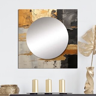 Designart "minimalism chrome gold and grey poteries" Abstract Spirals ...