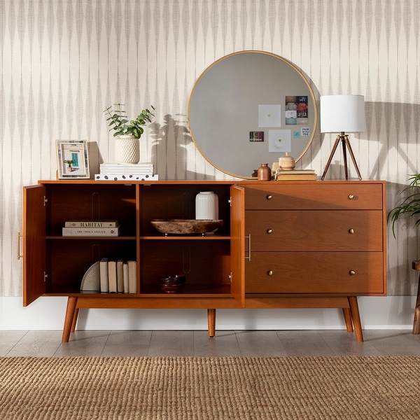 Mid century walnut buffet store