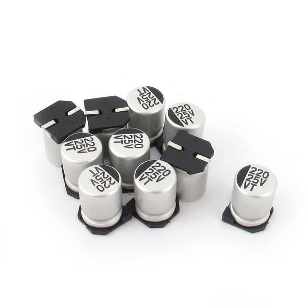10pcs 220uF Surface Mounted Devices Aluminum Electrolytic Capacitors ...