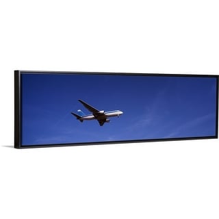 "Boeing 747 airplane in flight" Black Float Frame Canvas Art - Bed Bath ...