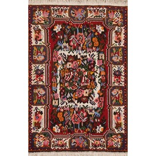 Victorian Style Bakhtiari Persian Wool Rug Hand-knotted Carpet - 3'6" x ...