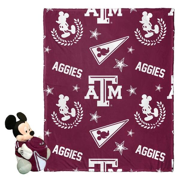 COL - COB 312 Texas A&M Pennant Mickey Hugger Pillow & Silk Touch Throw ...