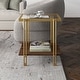 Inez Modern Metal and Glass Side Table - Bed Bath & Beyond - 30614158