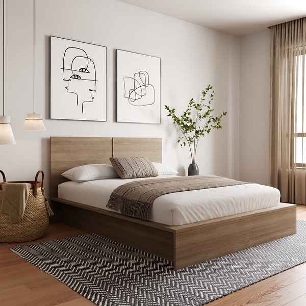James Platform Bed with Headboard