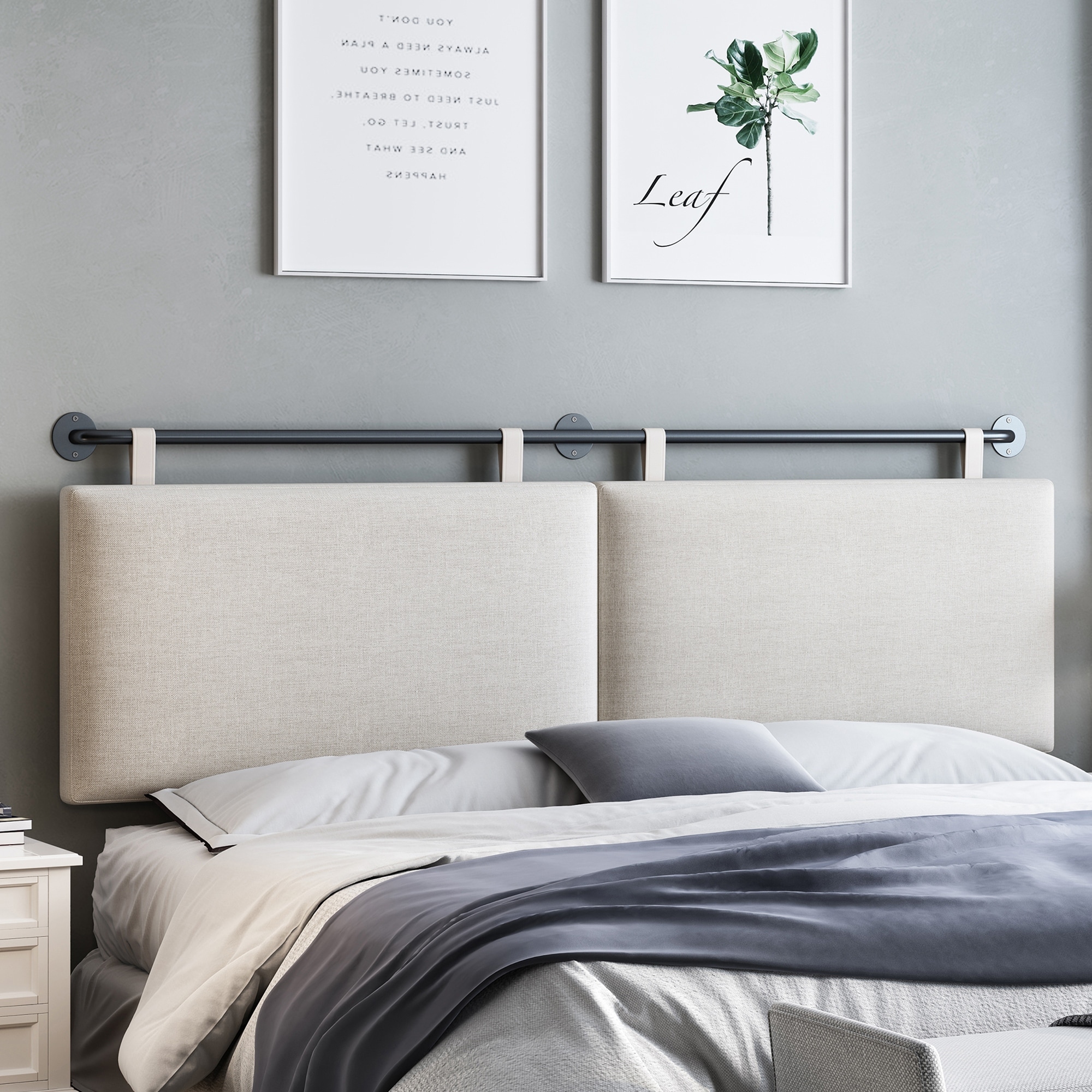 Wayna Wall Mount Upholstered Headboard Flat Headboard Quick Install On Sale Bed Bath Beyond 40700611