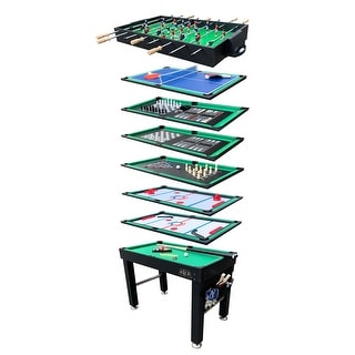KICK Defender 48" 10-in-1 Multi-Game Table - Combo Game Table Set for ...